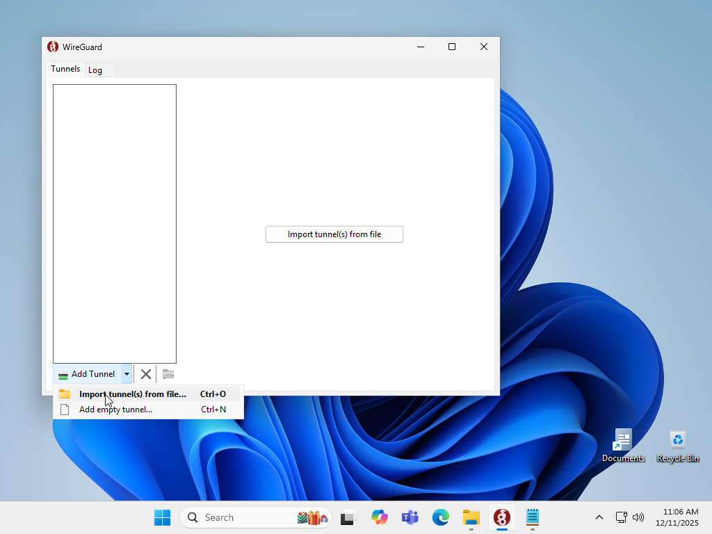 openSUSE Leap 16 : WireGuard : Configure Client (Windows) : Server World